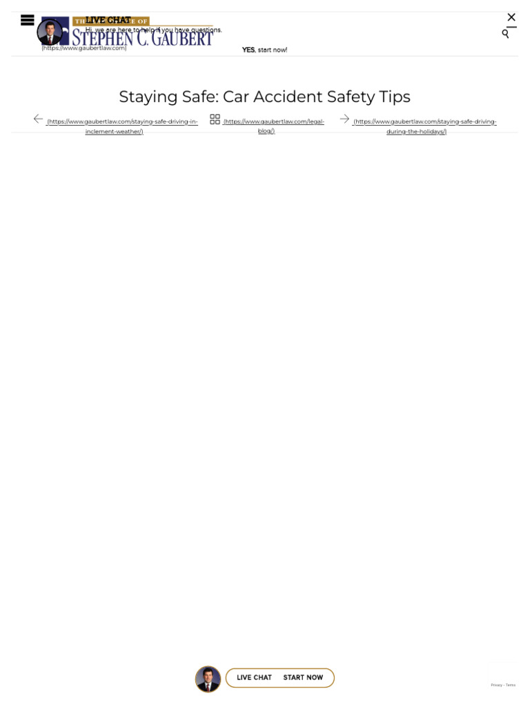 Car Accident Safety Tips - Preventing Further Injury - Law | Download ...