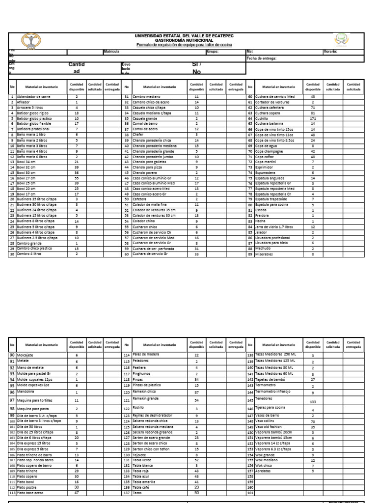 REQUISICION 2024-1 GN - Actualizada Febrero-2024 | PDF