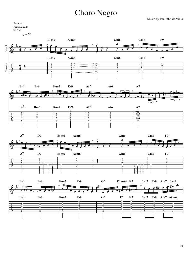 Choro - Negro - Paulinho - Da - Viola | PDF