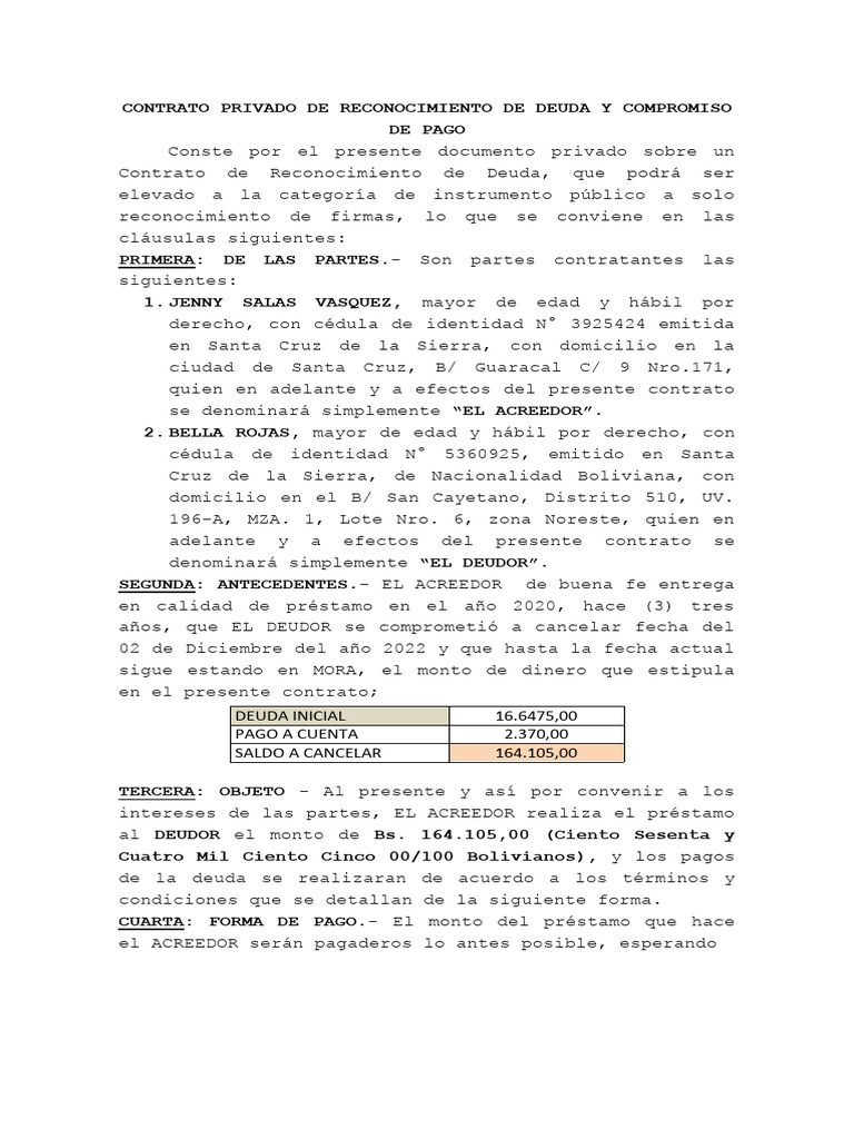 Jenny Salas y Bella Rojas | PDF | Pagos | Ley común