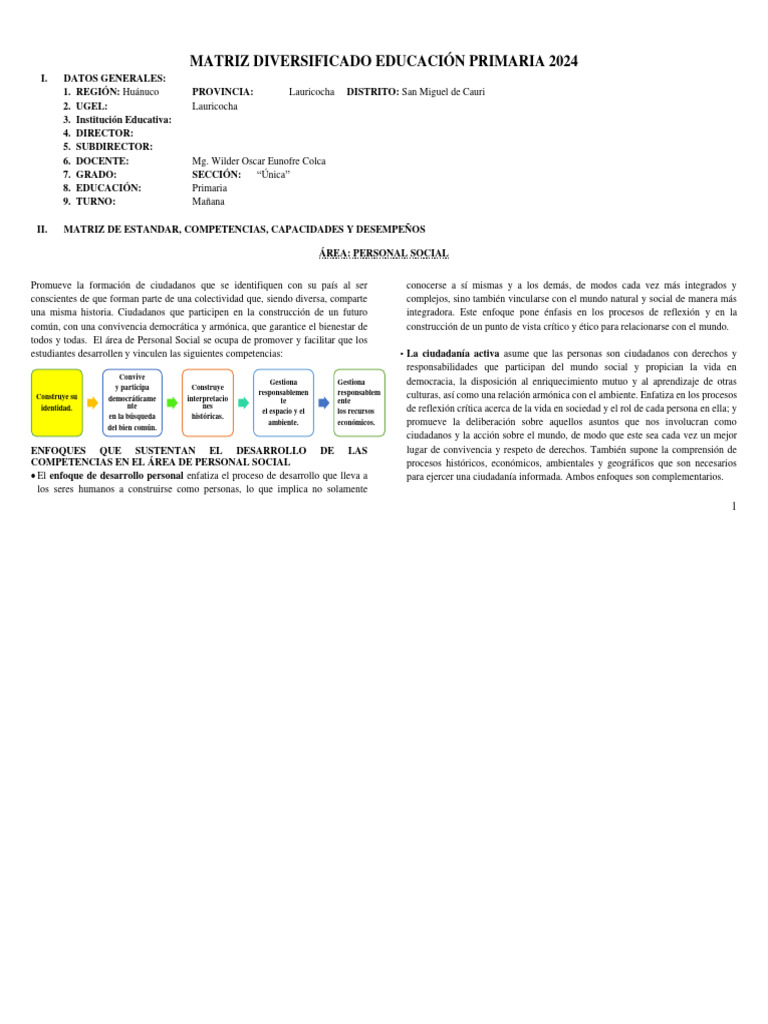 Matriz Diversificado | PDF | Las emociones | La sexualidad humana