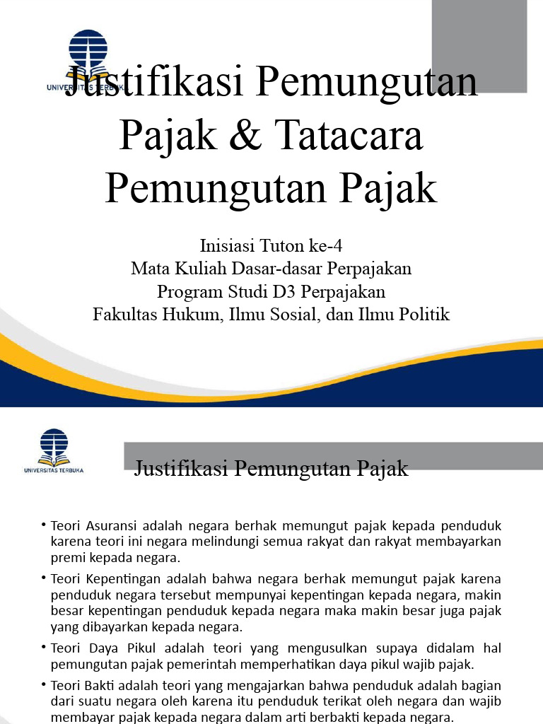 Sesi - 4 Justifikasi Pemungutan Pajak | PDF