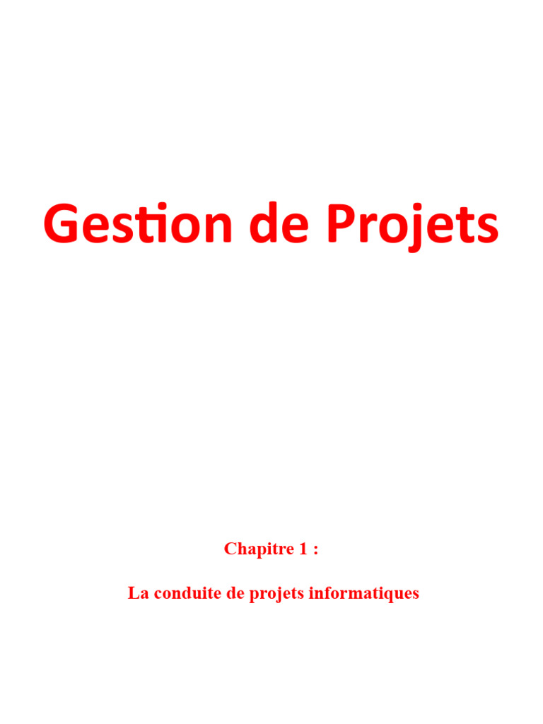 Gestion Du Projet | PDF | Gestion de projet | Planification