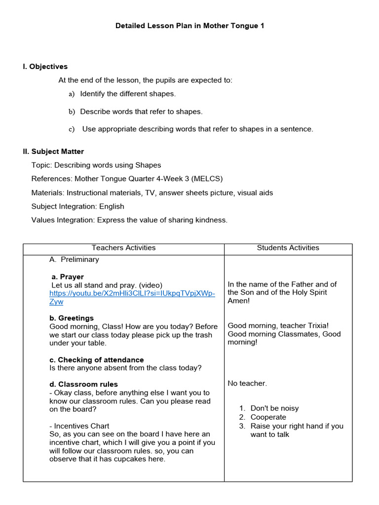 DLP in Mother Tongue | Download Free PDF | Human Communication | Learning