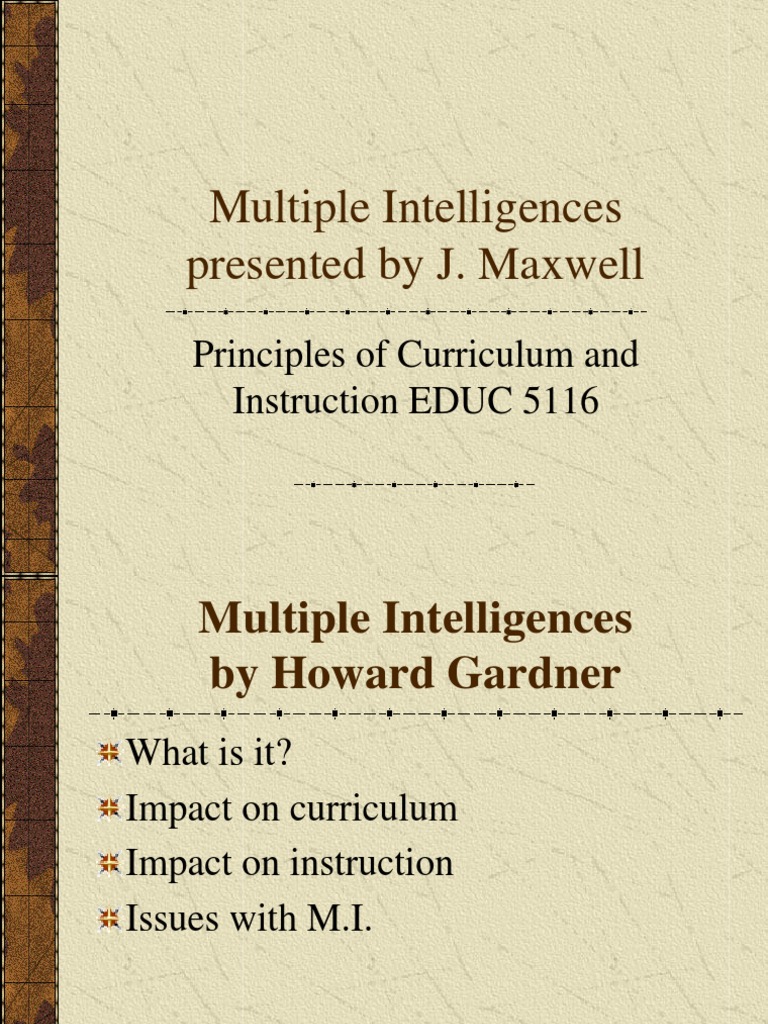 Understanding Multiple Intelligences | PDF | Intelligence | Curriculum