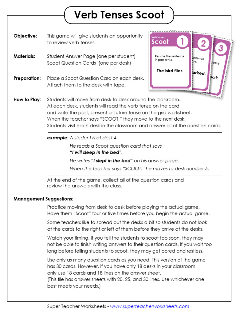 Scoot Verb Tenses VFATG | PDF | Grammatical Tense | Verb