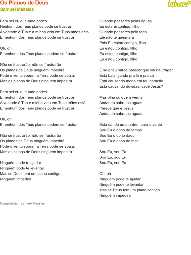 OS PLANOS DE DEUS - Samuel Messias (Impressão) | PDF | Autoajuda OS PLANOS DE DEUS - Samuel Messias (Impressão) | PDF | Autoajuda