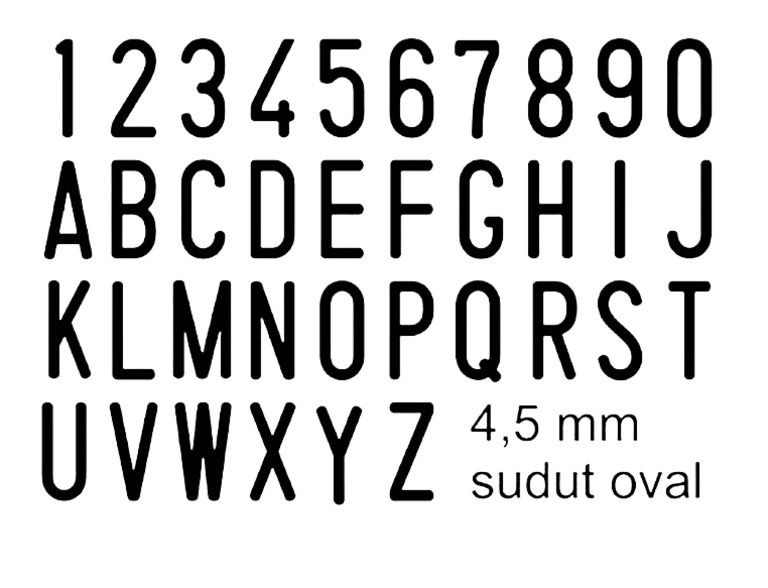 Font Plat Nomor | PDF