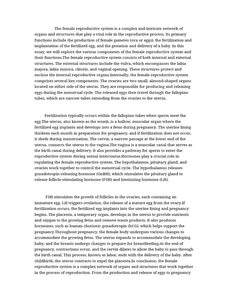 The-female-reproductive-system | PDF | Reproductive System | Uterus