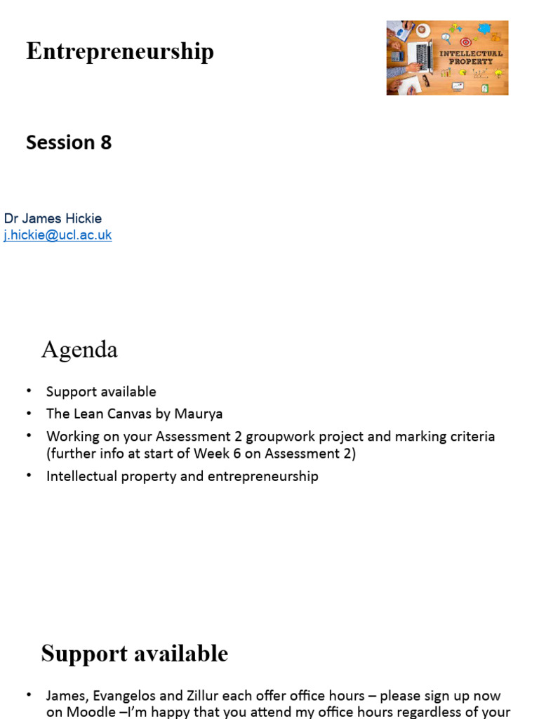 Mastering Entrepreneurship Session 8 | PDF | Patent | Trademark