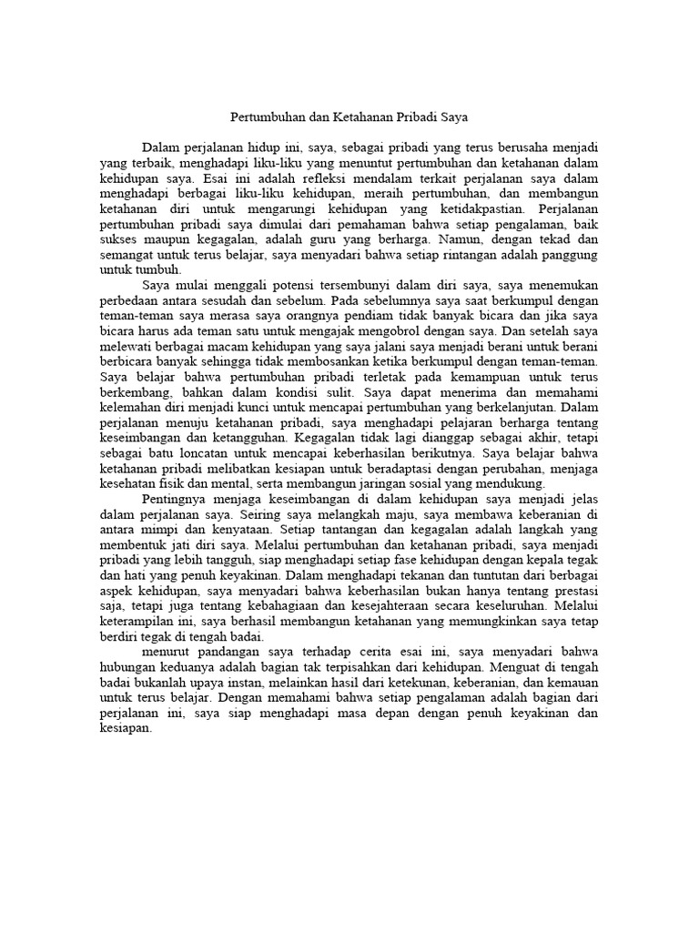 Esai Reflektif - Diauddin Rahman XIIB | PDF