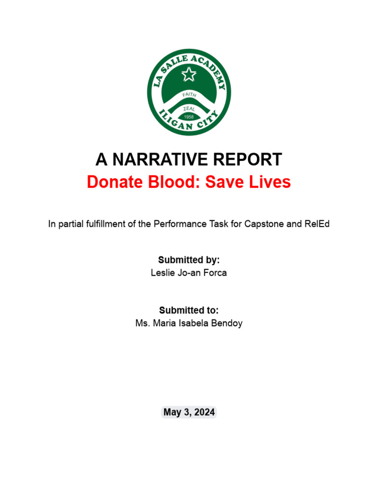 Rel Ed | PDF | Blood Donation | Health Care