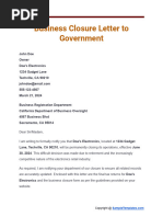 Business Dissolution Notification Letter | PDF