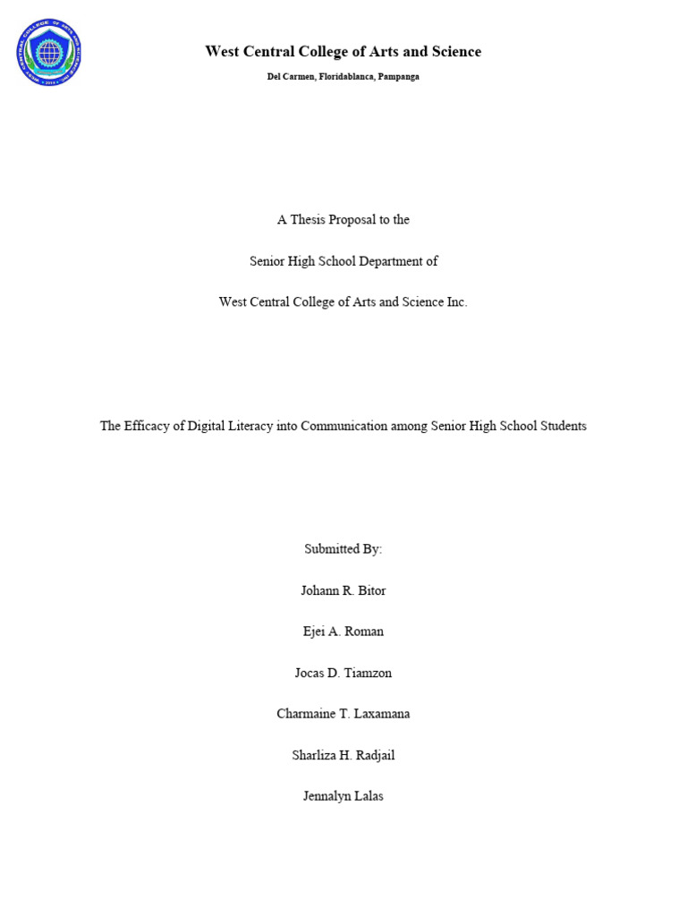 The Efficacy of Digital Literacy Into Communication of Senior High ...