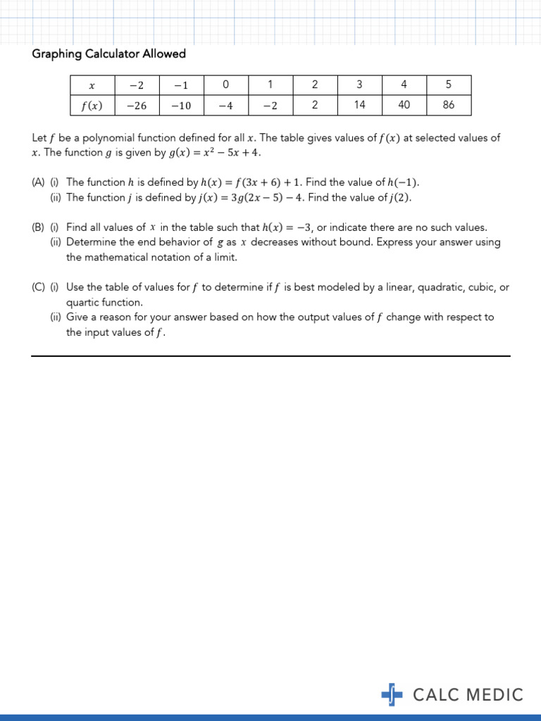 AP Precalc Unit 3 FRQ | PDF | Science & Mathematics | Computers