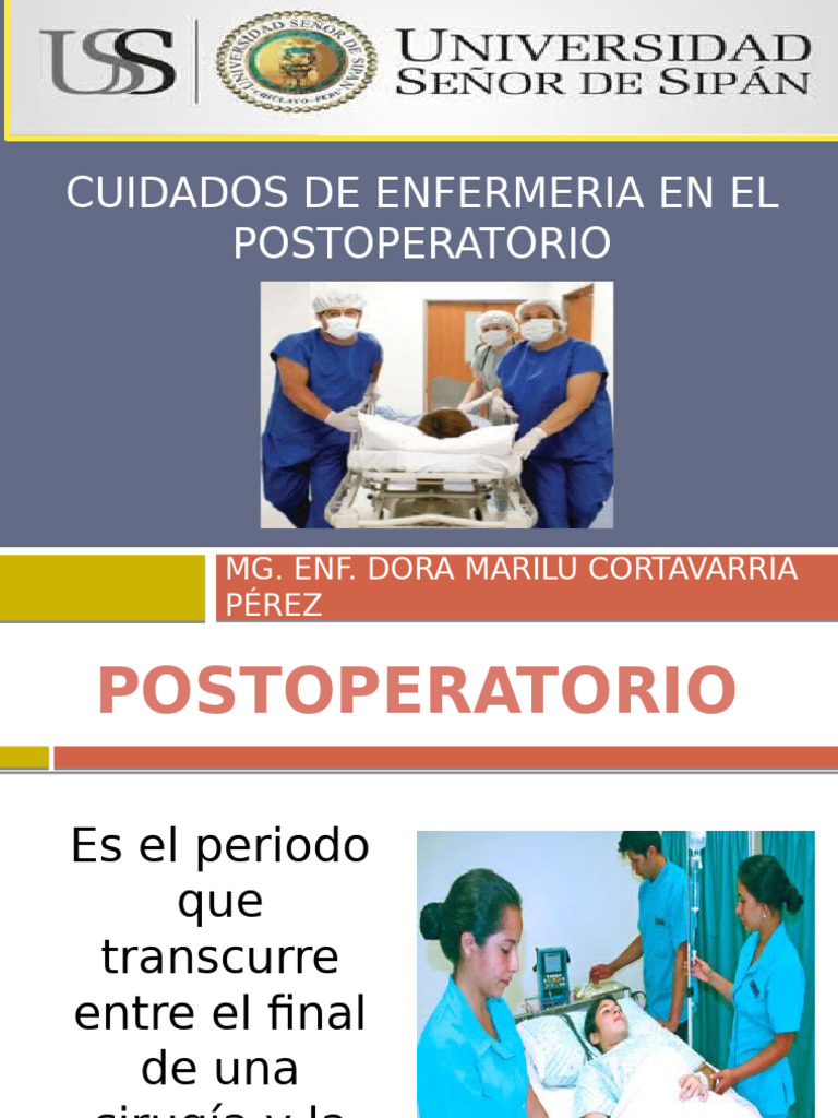 Cuidados de Enfermería Postoperatorios | PDF | Dolor | Anestesia