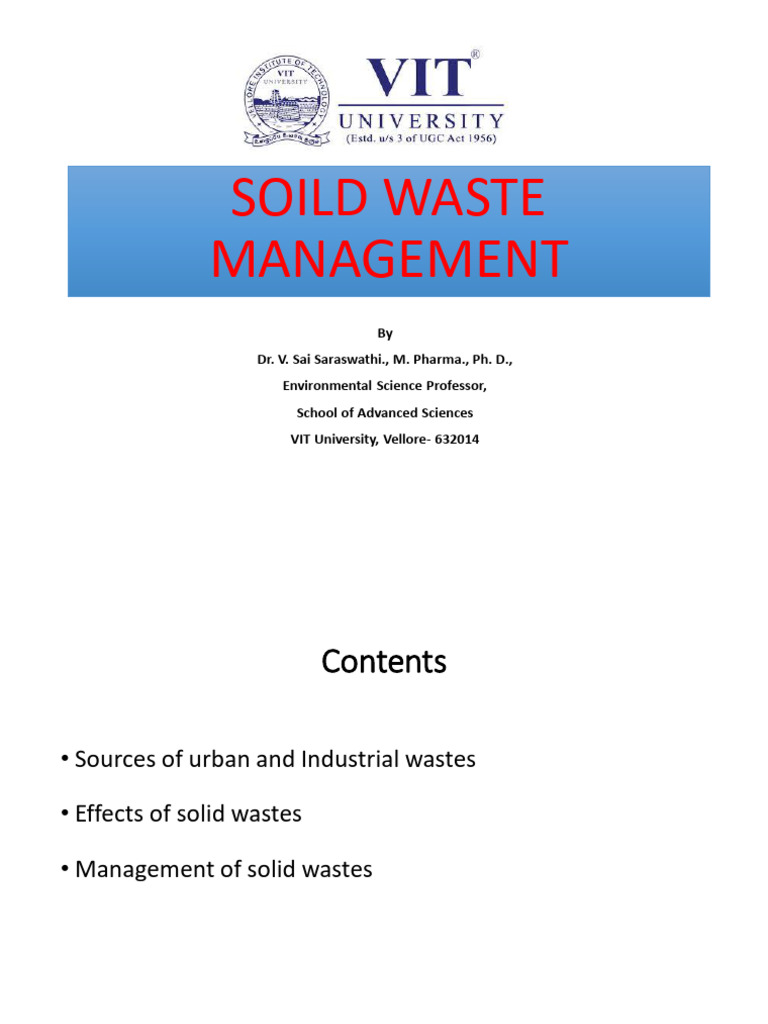 Solid Waste Management | PDF | Incineration | Waste