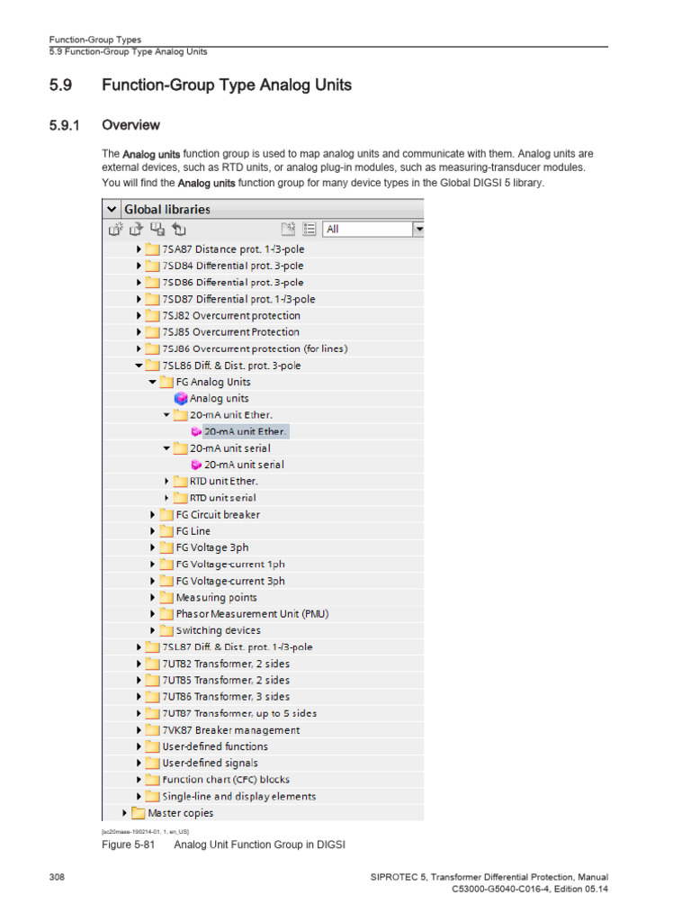 Analog Units On SIPROTEC 5 7UT8x en | PDF | Ip Address | Port (Computer Networking)