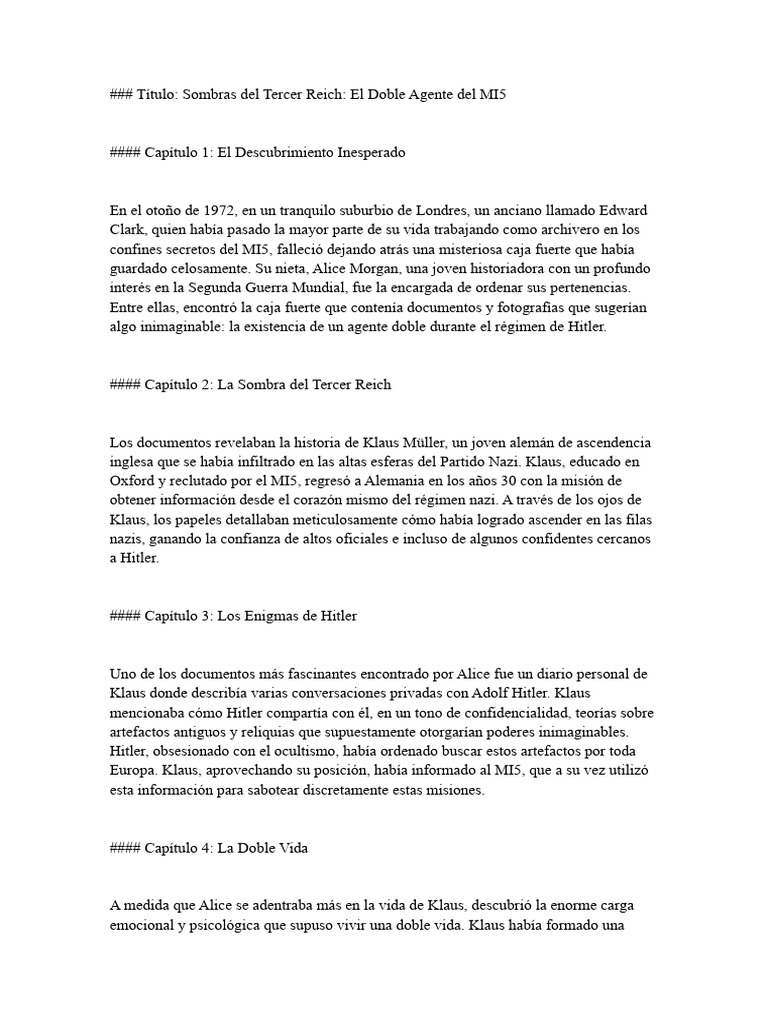 El Espía del MI5 en el Tercer Reich | PDF | Alemania nazi | Adolf Hitler