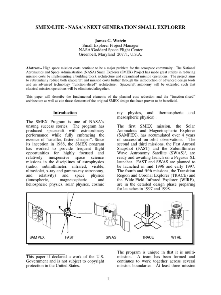 Smexlite | PDF | Goddard Space Flight Center | Nasa