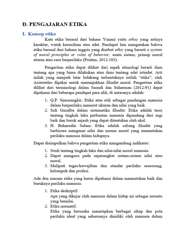 Konsep dan Jenis Etika dalam Filsafat | PDF | Sains & Matematika
