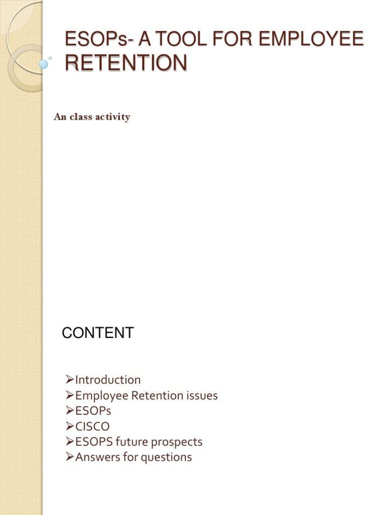 FINAL | PDF | Employee Stock Ownership Plan | Employee Retention