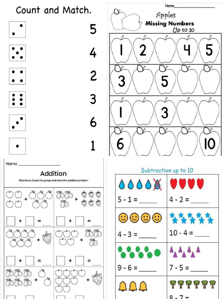 Numbers Activity Sheet | PDF