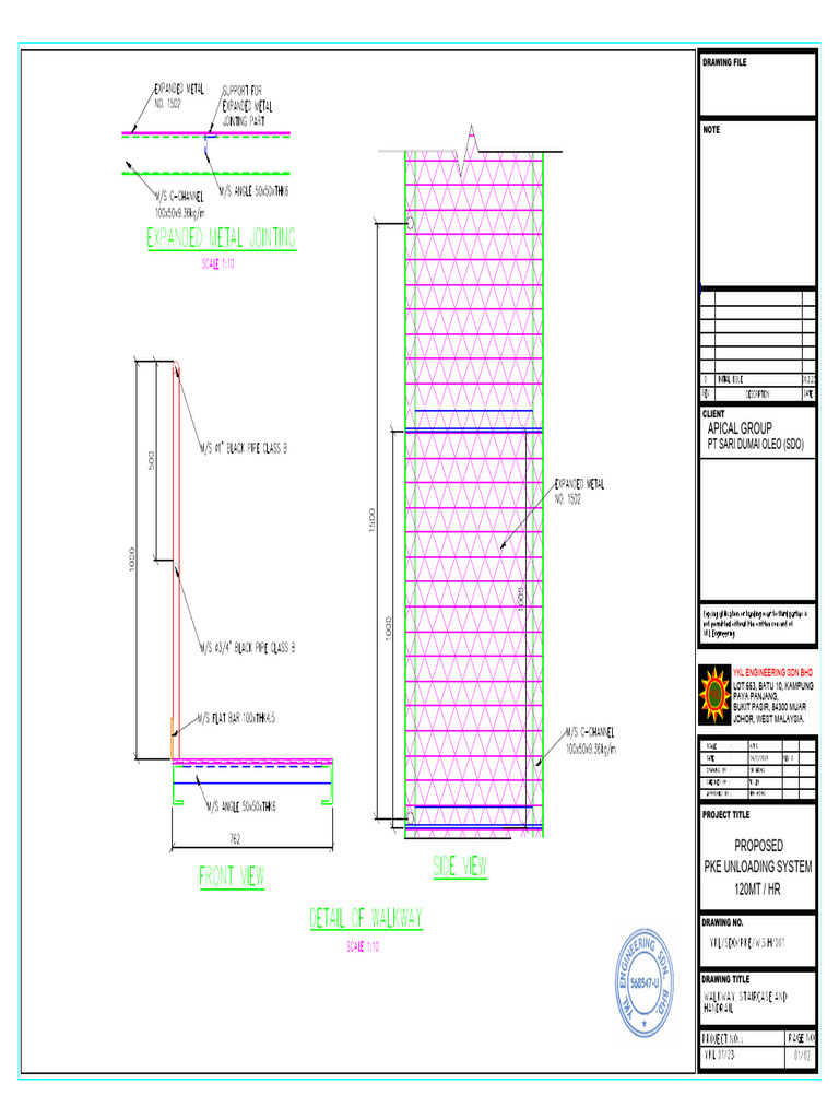 YKL-SDO-PKE-W.S.H-001 - Walkway, Staircase and Handrail R.0 | PDF | Home & Garden | Technology ...