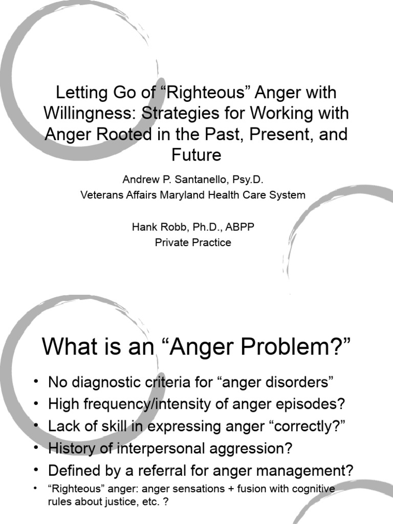 Righteous Anger | PDF | Anger | Emotions