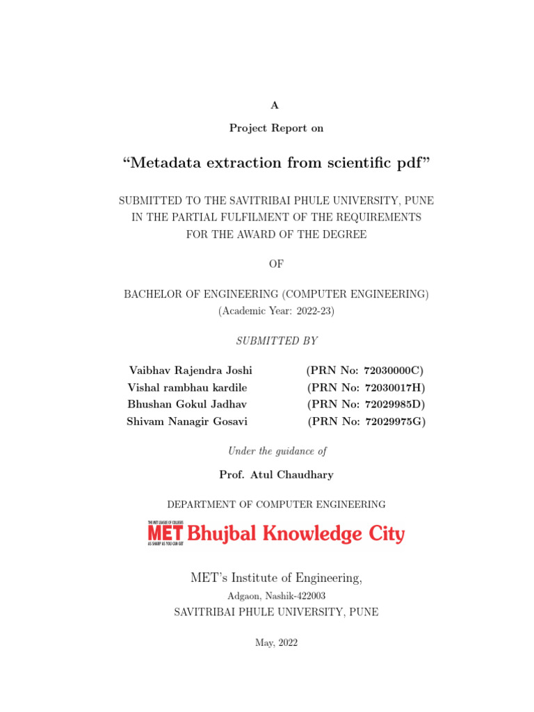 Met PDF Extraction System | PDF | My Sql | Python (Programming Language) Met PDF Extraction System | PDF | My Sql | Python (Programming Language)