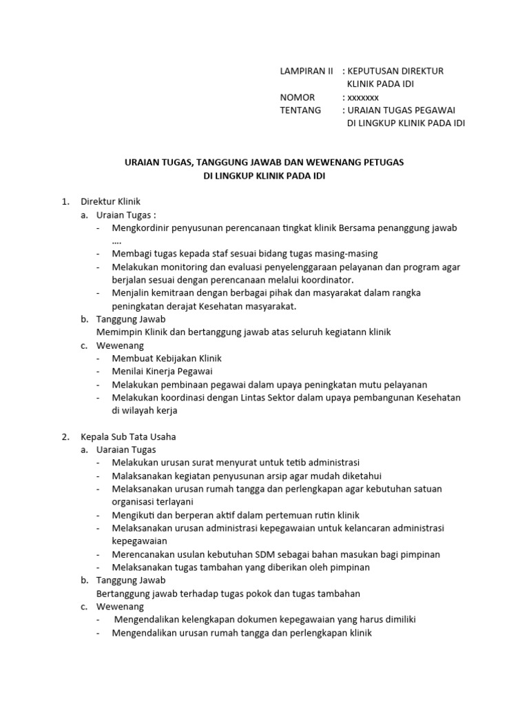 LAMPIRAN (Uraian Tugas) | PDF | Karier & Perkembangan | Sains & Matematika