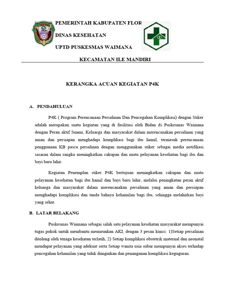 Kegiatan Penempelan Stiker P4K WAIMANA | PDF