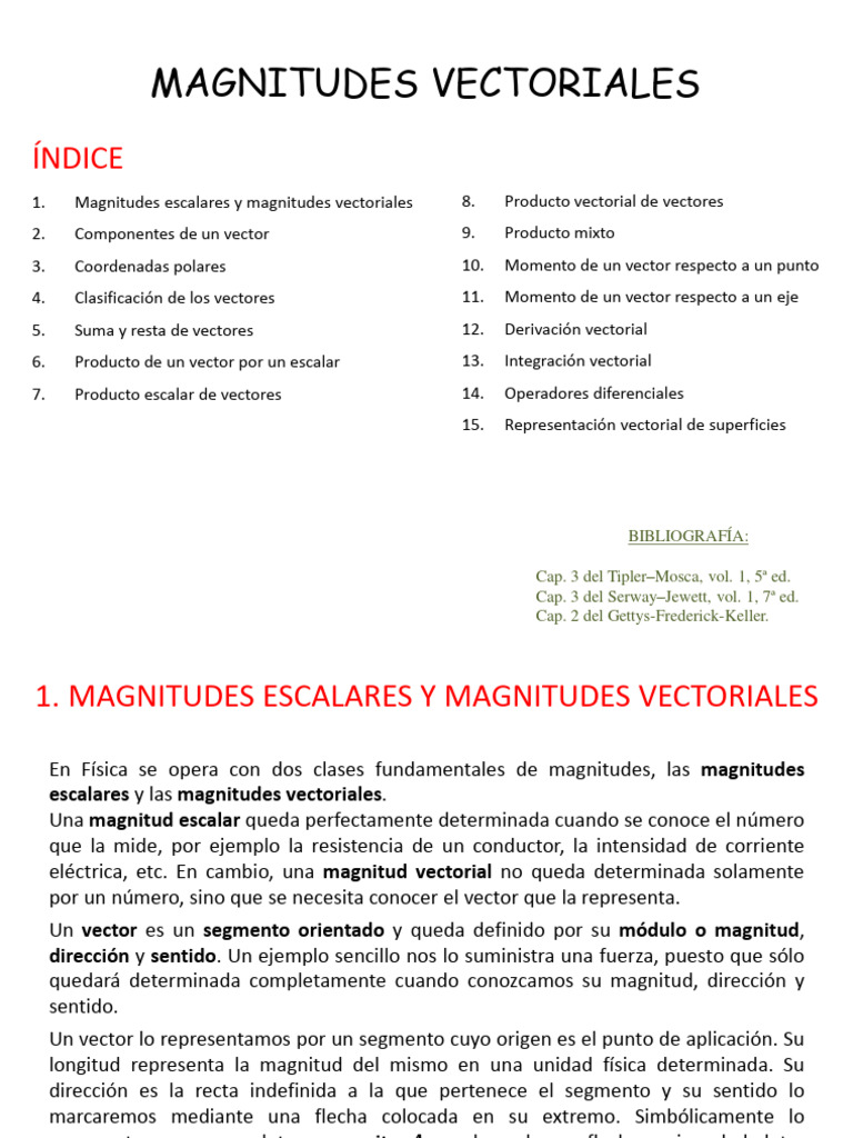 vectores | PDF | Vector Euclidiano | Escalar (Matemáticas)
