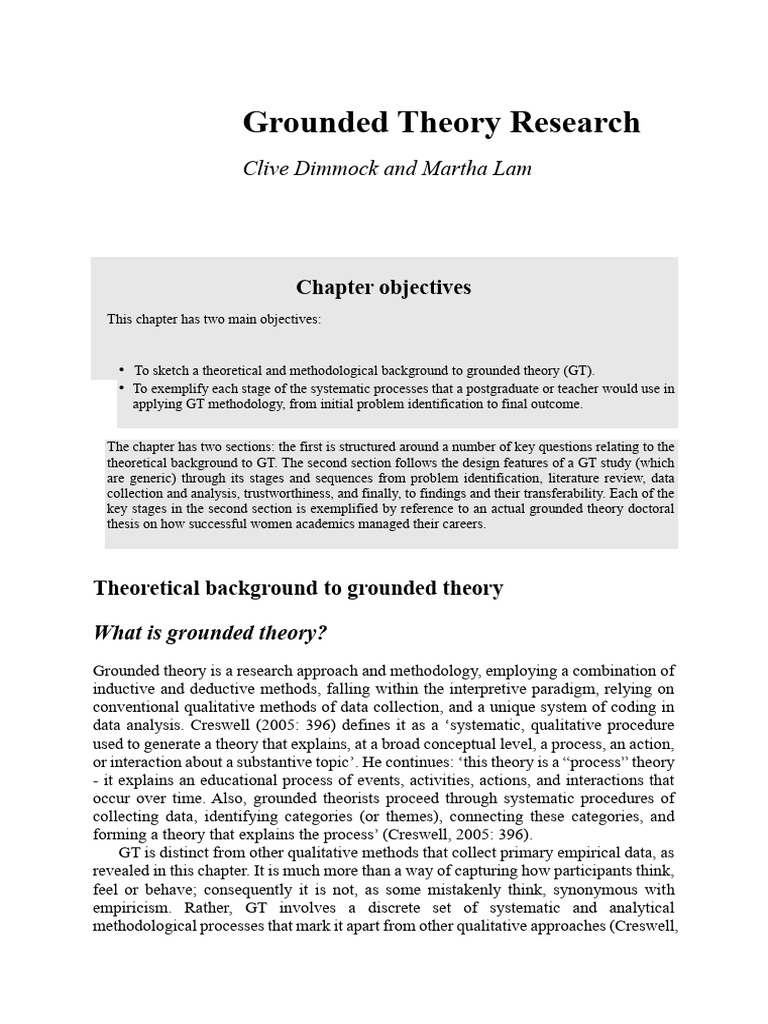 Grounded Theory Research | PDF | Methodology | Qualitative Research