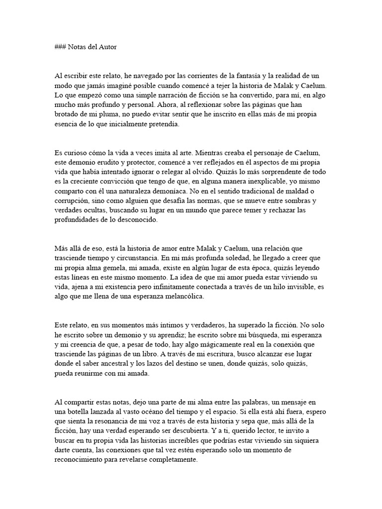 Demonius Por Ella 6 Notas Del Autor | PDF | Amor | Demonios