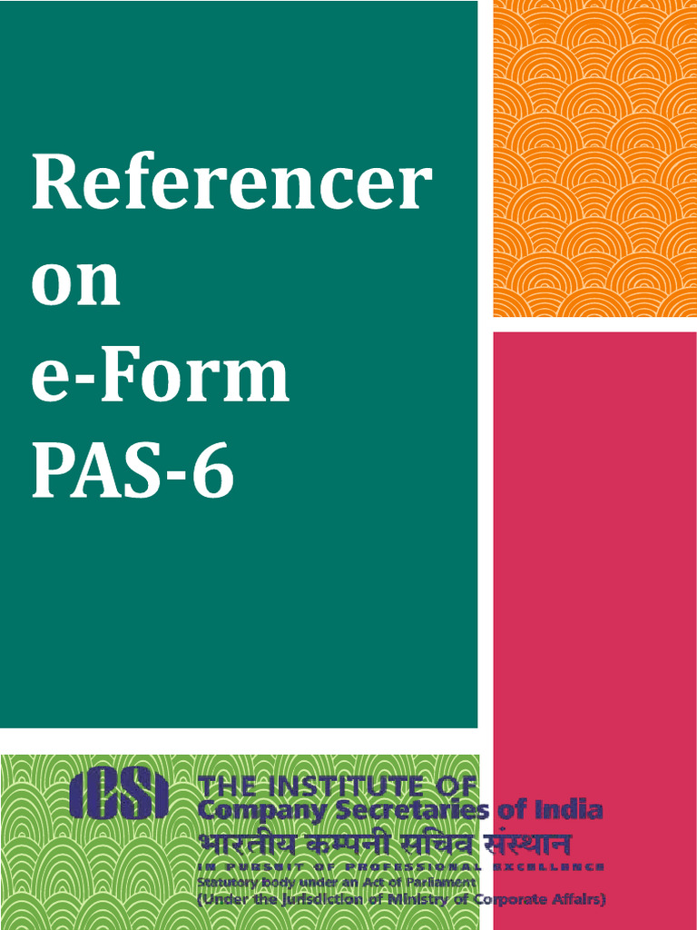 Referencer On E-Form PAS-6 | PDF | Securities (Finance) | Legal Deposit