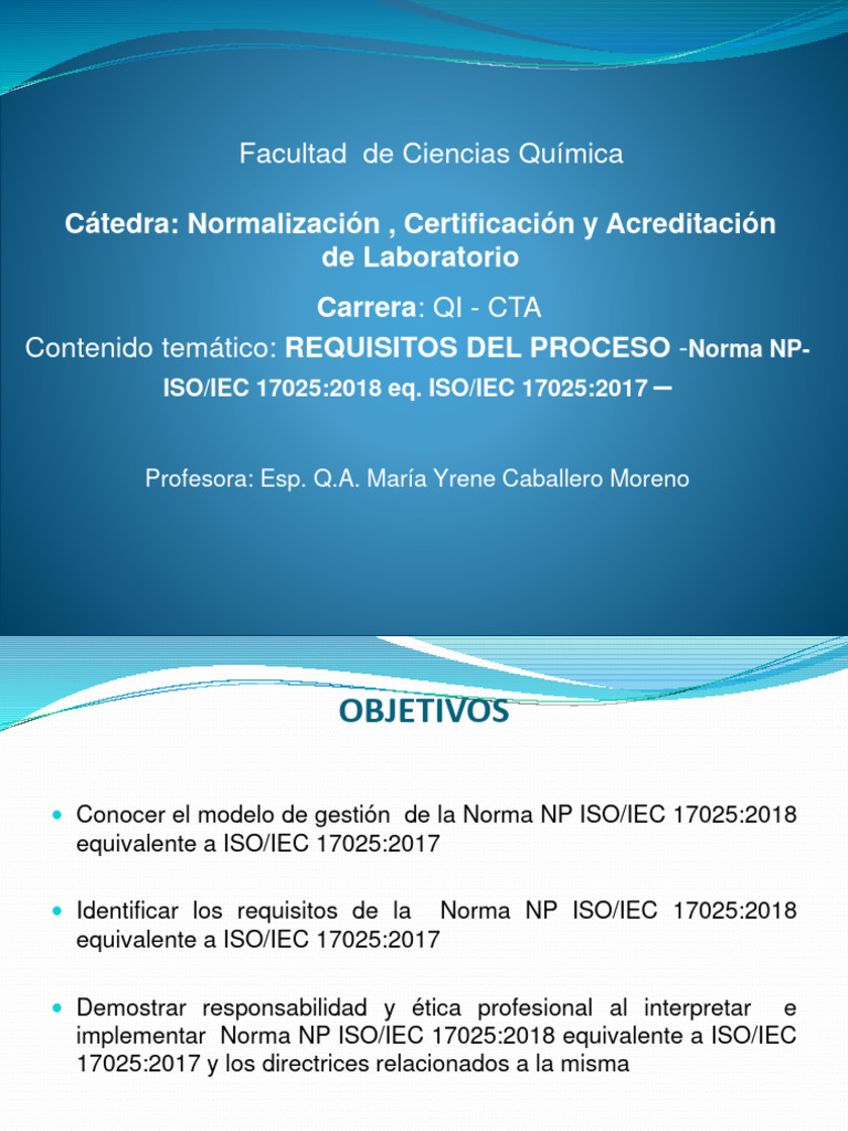 Norma ISO-IEC 17025 - Requisitos de Proceso | PDF | Laboratorios ...