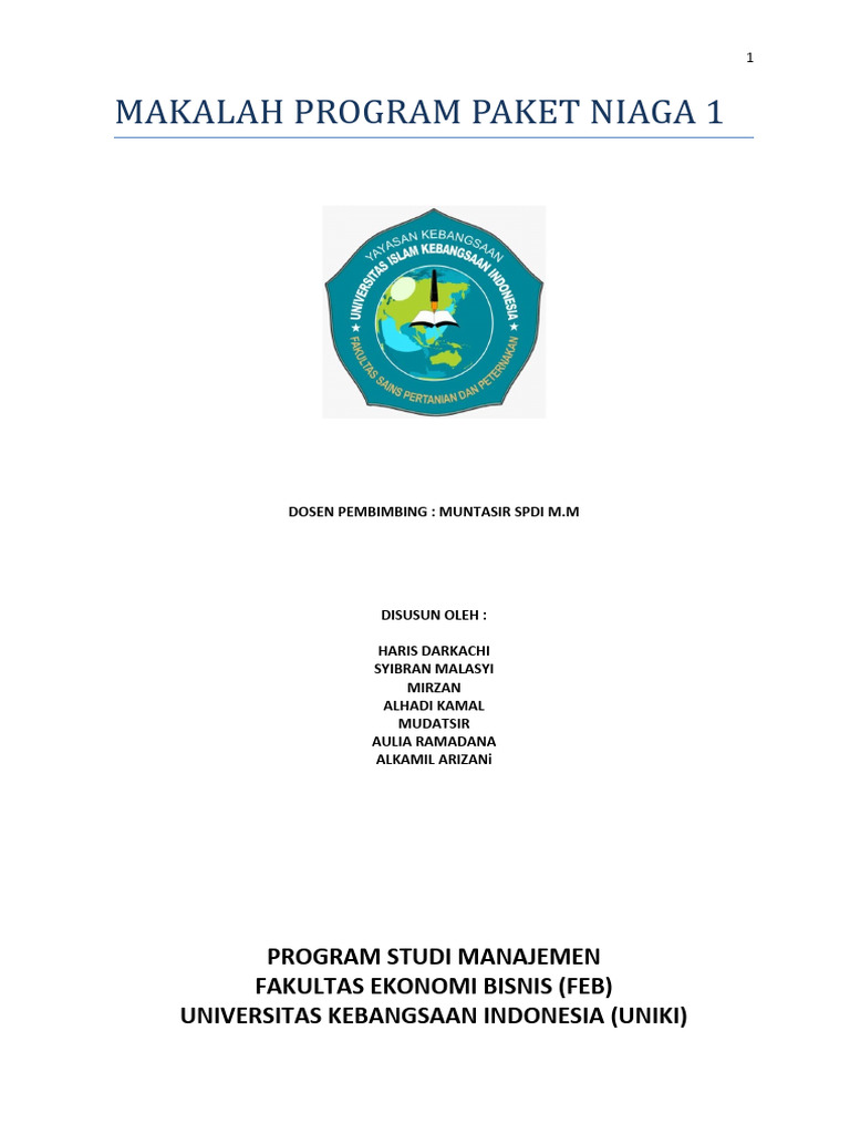 MAKALAH PROGRAM PPN Kelompok 1 | PDF | Komputer