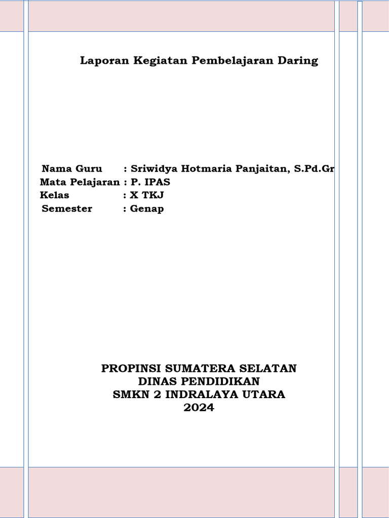 Laporan Daring P.IPAS 2024 | PDF