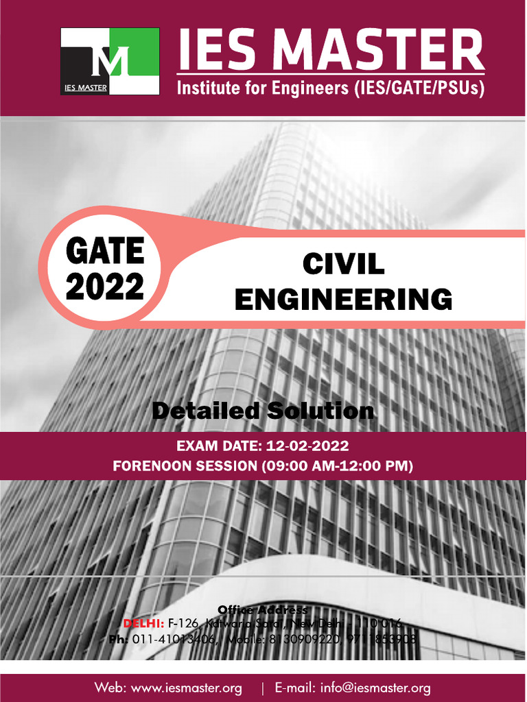 IES Master Aptitude Solutions 2022 | PDF | Stress (Mechanics) | Soil
