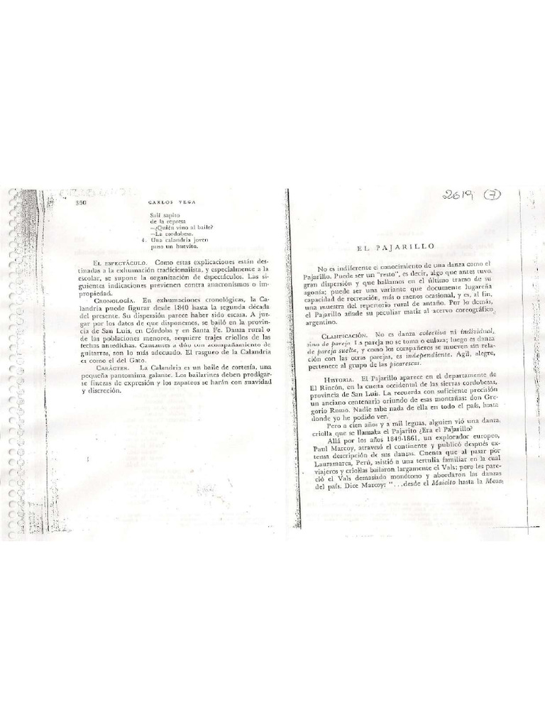 El Pajarillo (Vega) | PDF