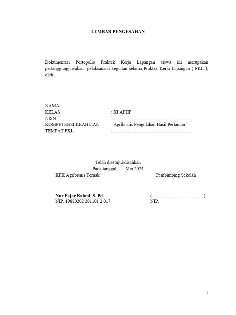 Daftar Isi, Kata Pengantar, Hal Pengesahan | PDF | Bisnis