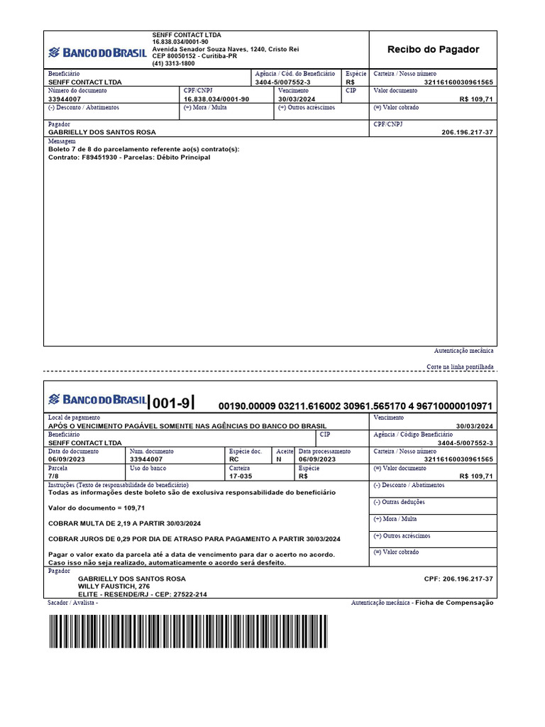 Boleto | PDF | Brasil | Bancos