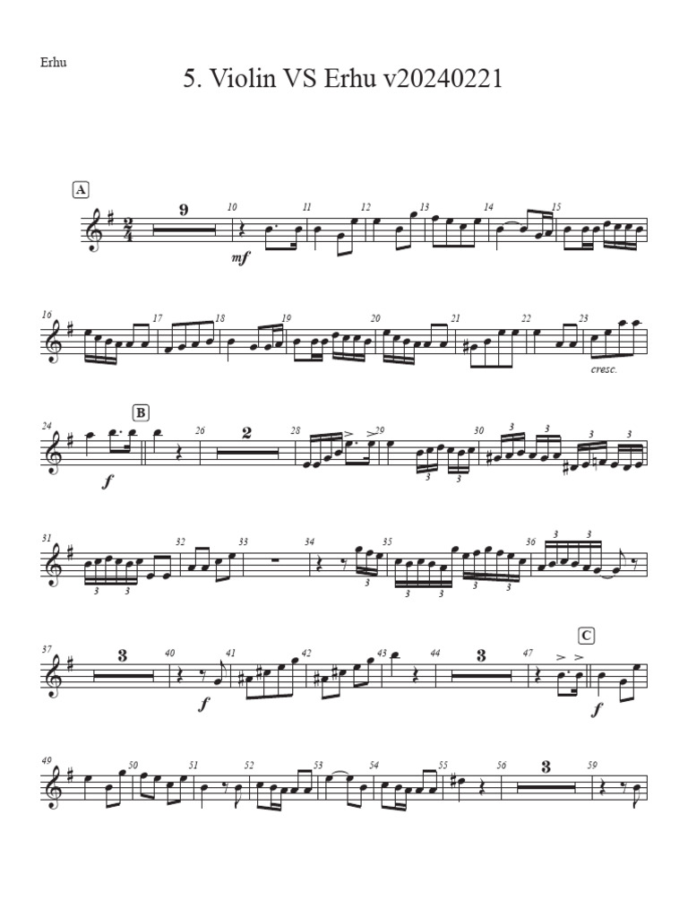 Violin Vs Erhu - Erhu | Download Free PDF | Friction Musical ...