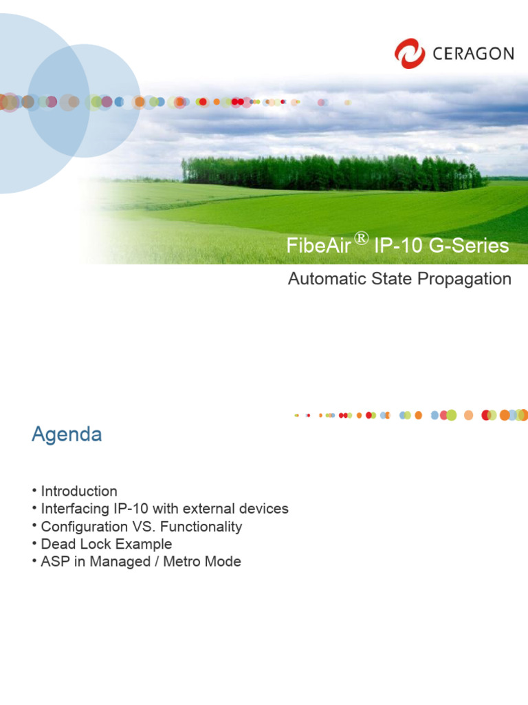 230 - Ceragon - IP-10G ASP - Presentation v1.3 | PDF | Electronics | Computing