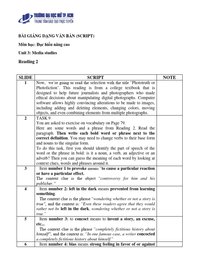 Unit 3 - 4 - Reading 2 | PDF | Word | Verb