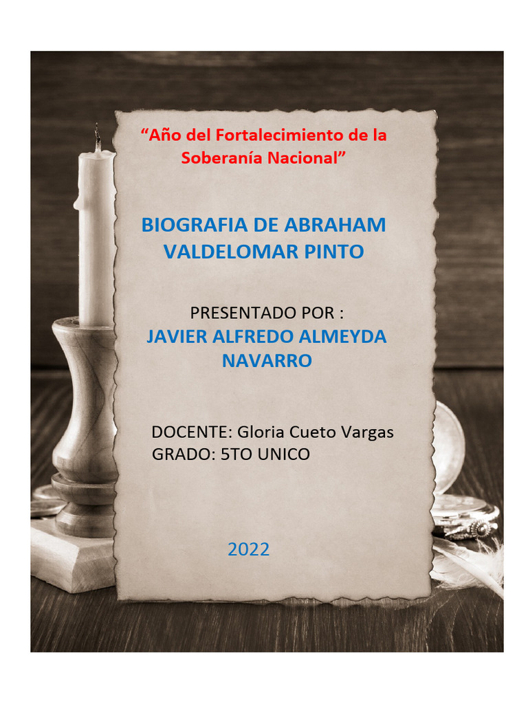 Biografía de Abraham Valdelomar | PDF | Perú