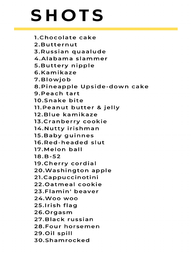 Recetario Shots | PDF