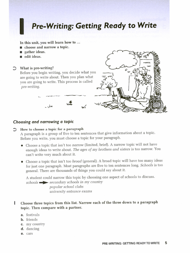 Pre Writing | PDF | Brainstorming | Human Communication