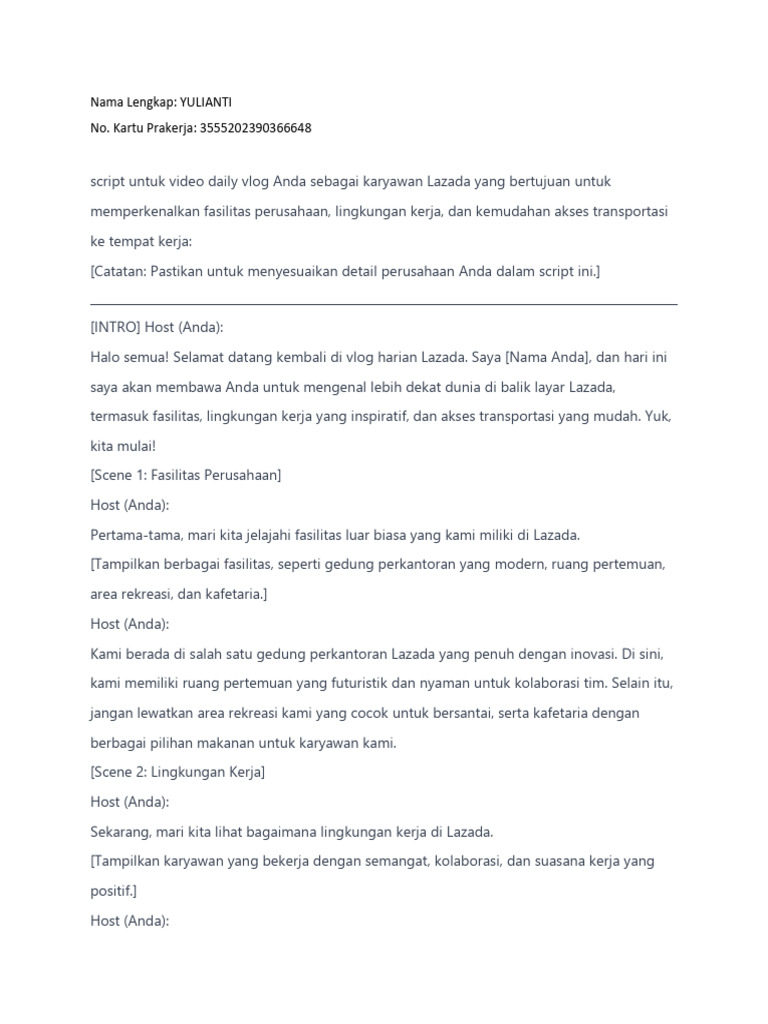 TPM 4 Membuat Script - YULIANTI | PDF